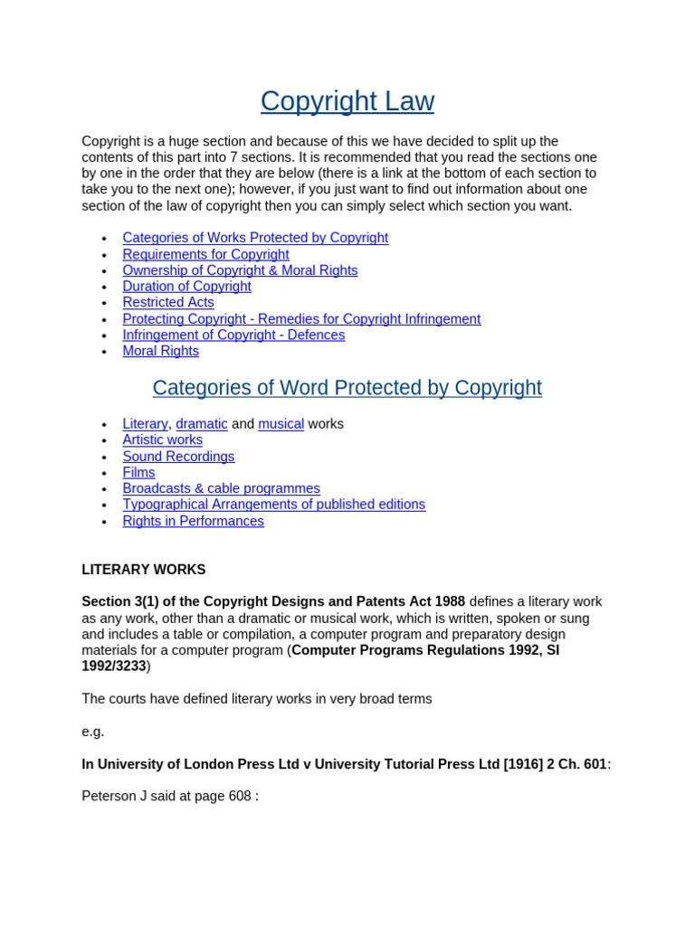 Copyright Law | PDF