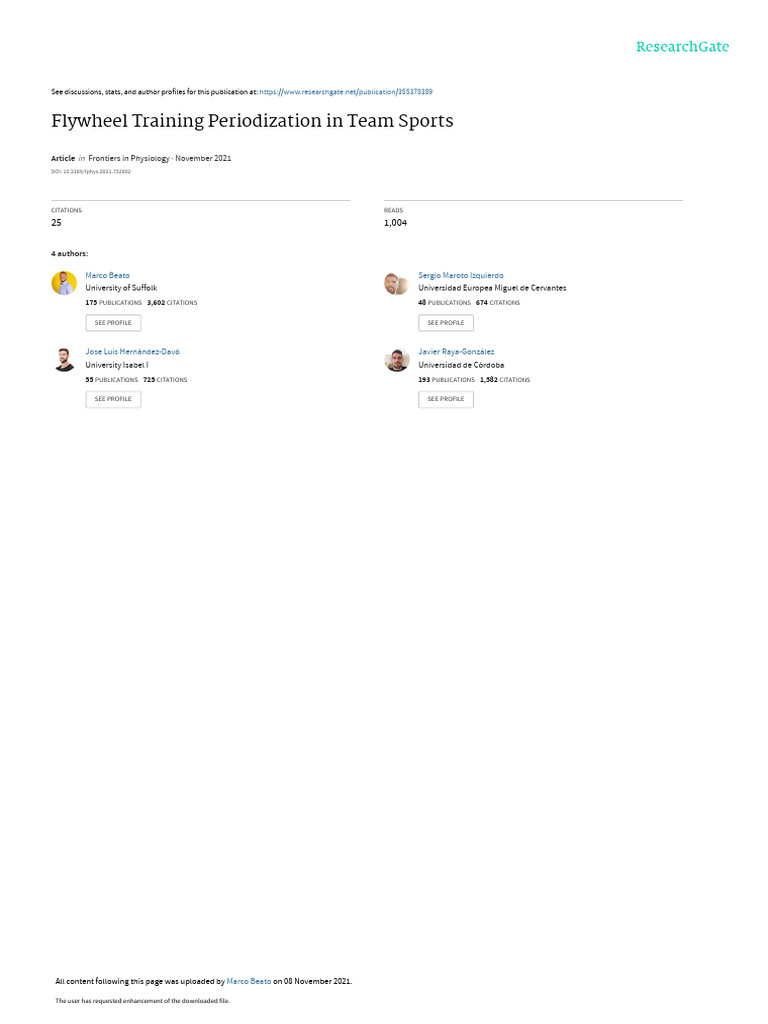 2021 Flywheel Training Periodization | PDF