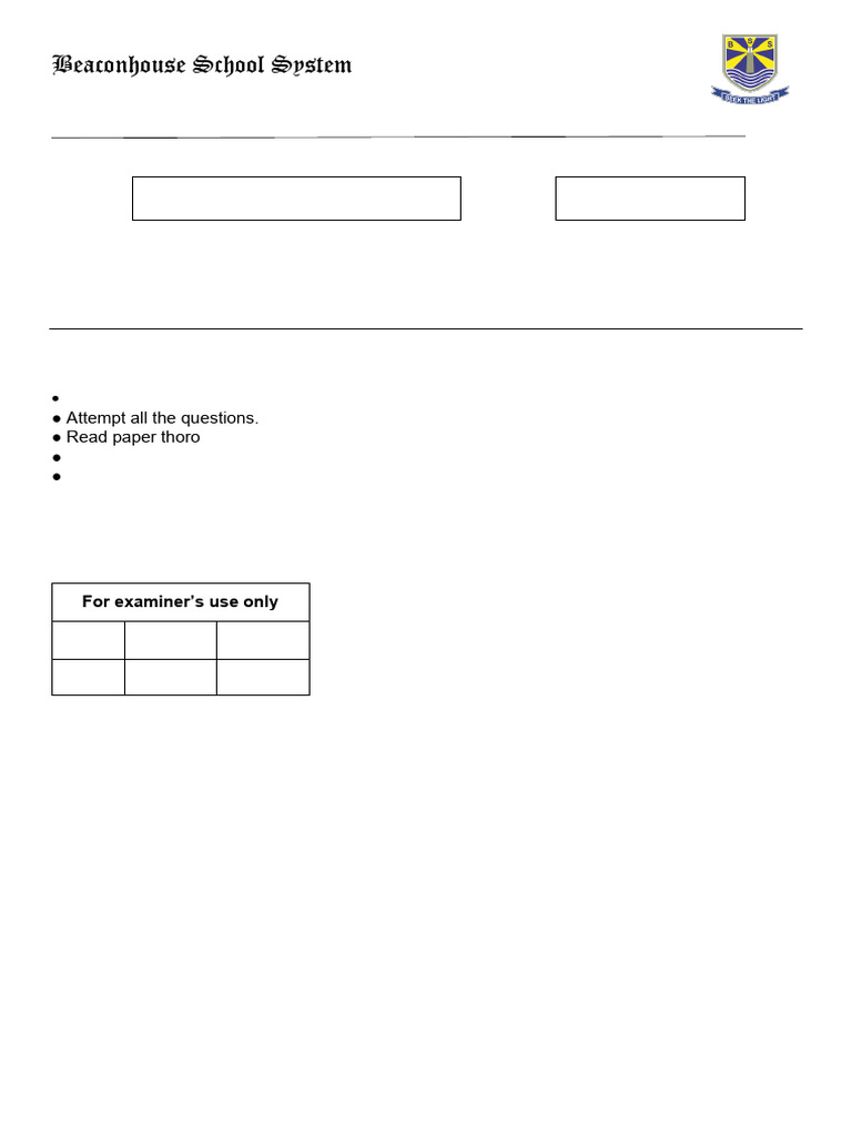 Class 7 Science Mid Term Exam 2023 | PDF | Electron | Proton
