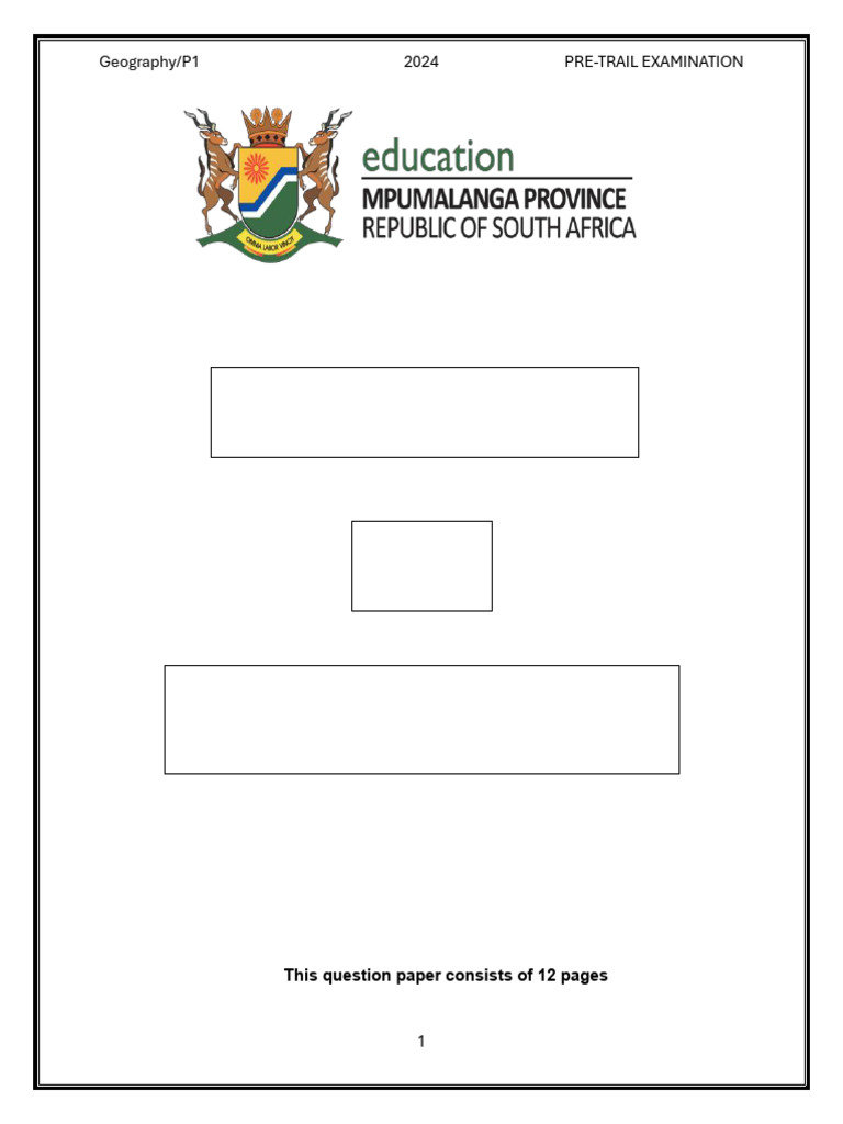 Pre-Trail P1 Marking Guideline-1 | PDF | Stream | River