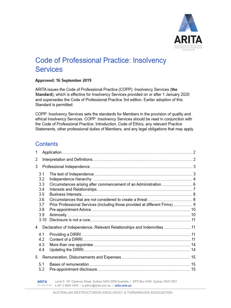 COPP Insolvency Services | PDF