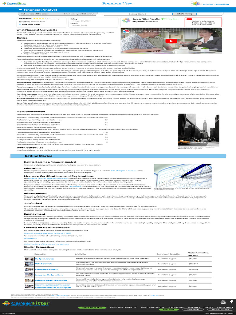Financial Analyst | PDF
