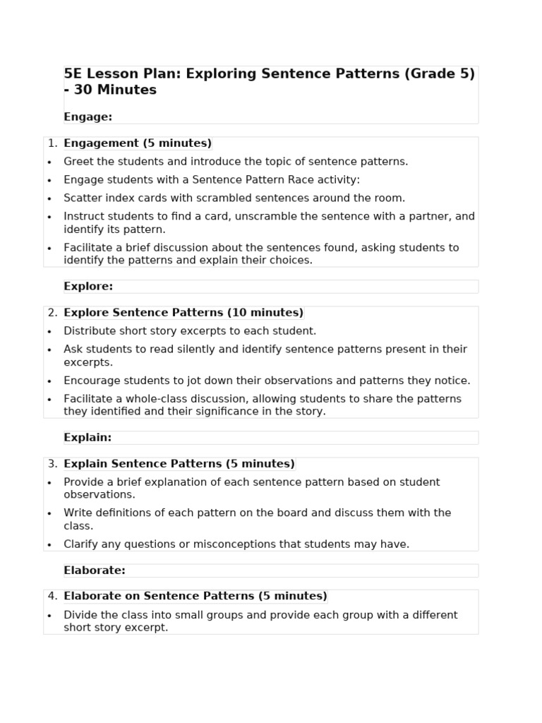 5E Lesson Plan | PDF
