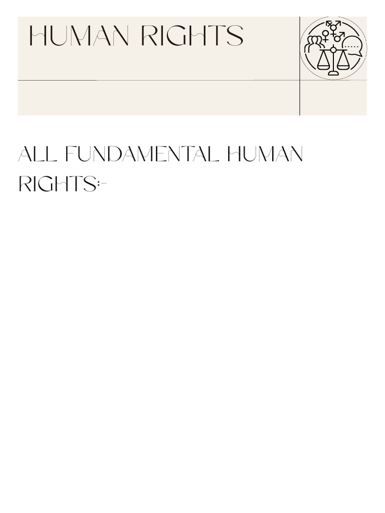 Fundamental Rights | PDF