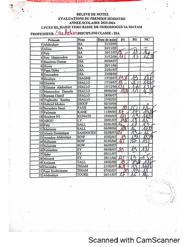2nde SA Semestre 2 | PDF