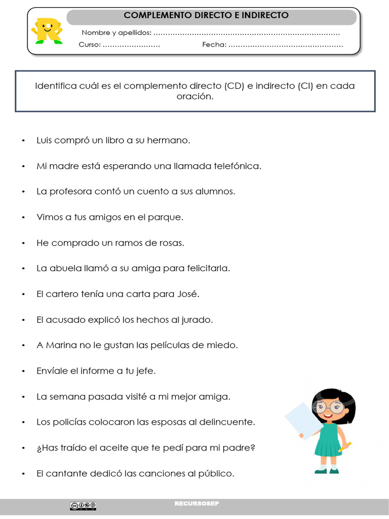 complemento-directo-e-indirecto-1 | PDF