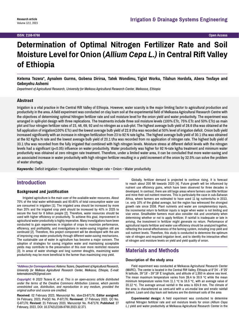 Maize Nitrogen | PDF