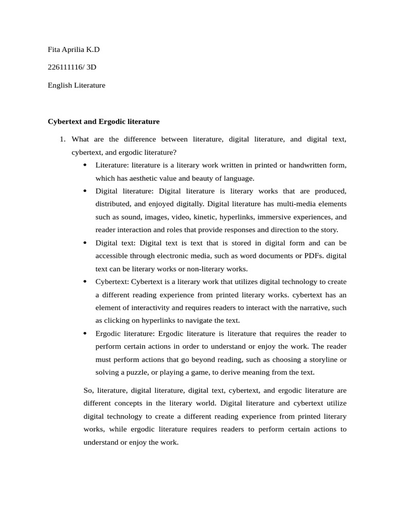 Cybertext | PDF