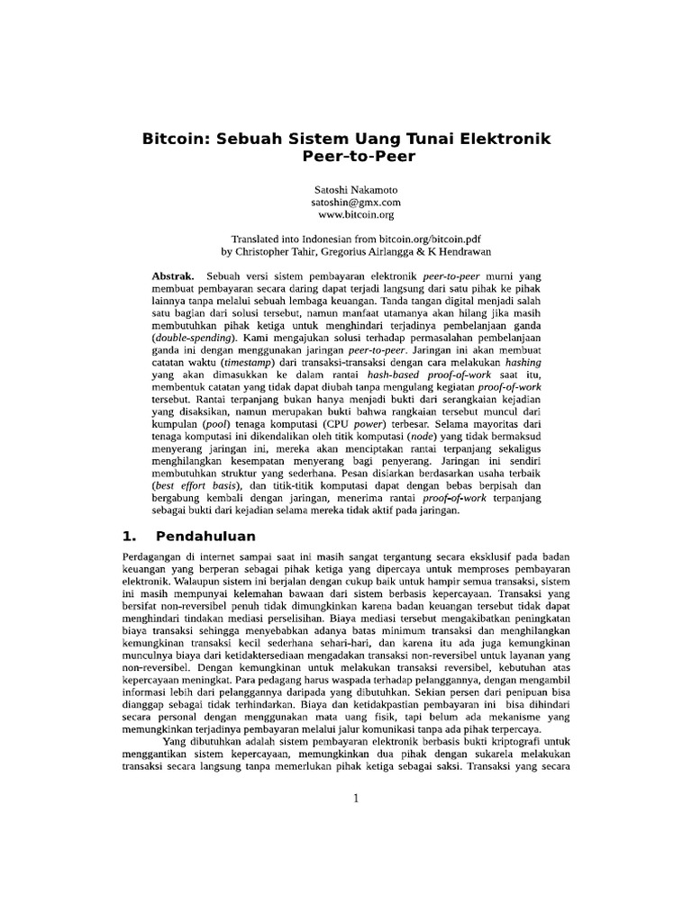 Bitcoin Whitepaper | PDF