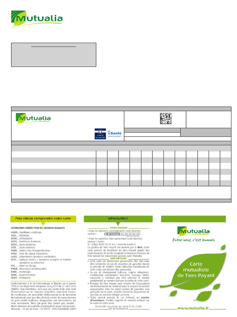 Carte Mutuelle | PDF