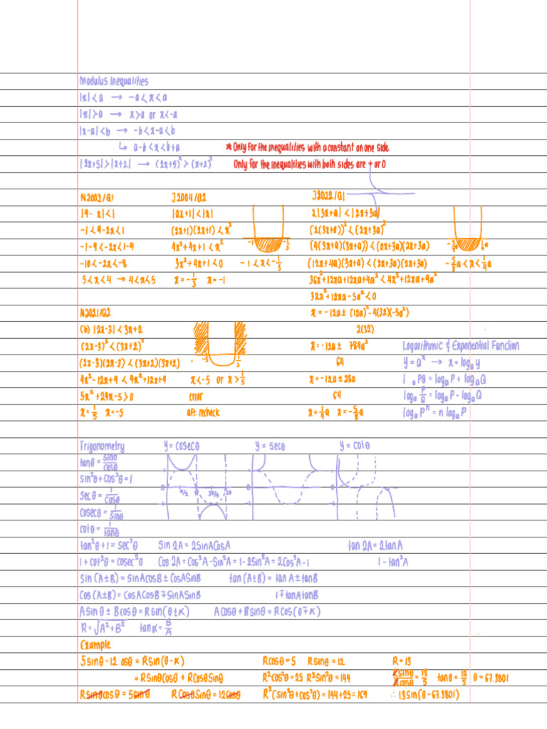 Alevel Maths Revision | PDF
