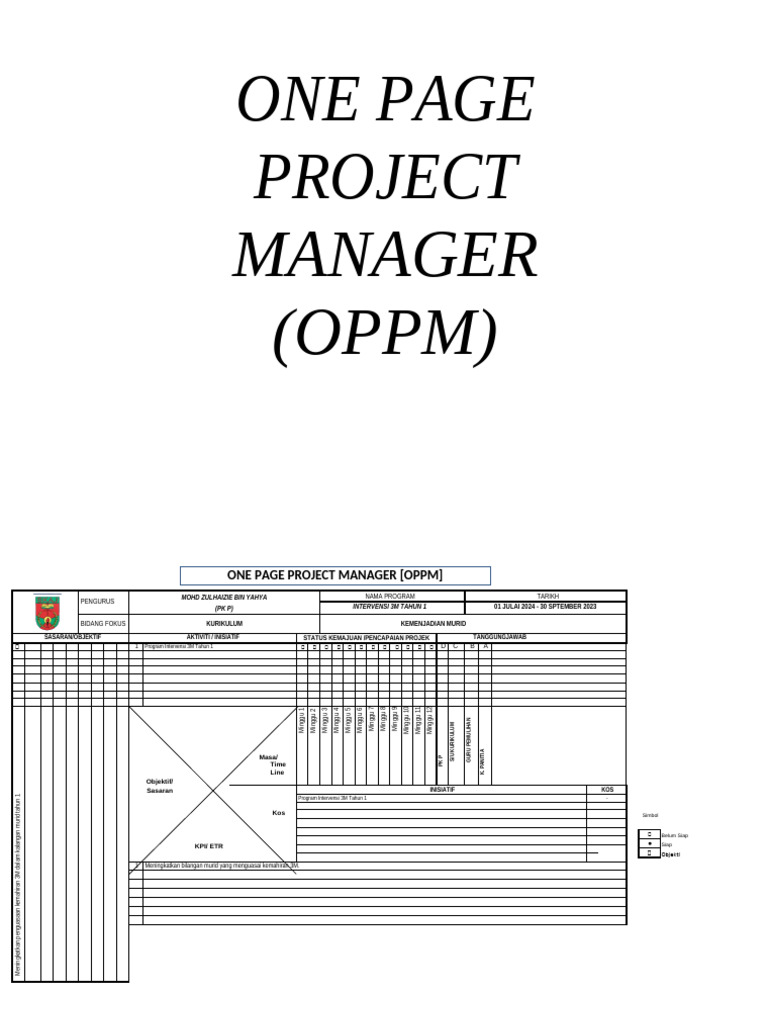 OPPM PINTAS 3M Tahun 1 | PDF