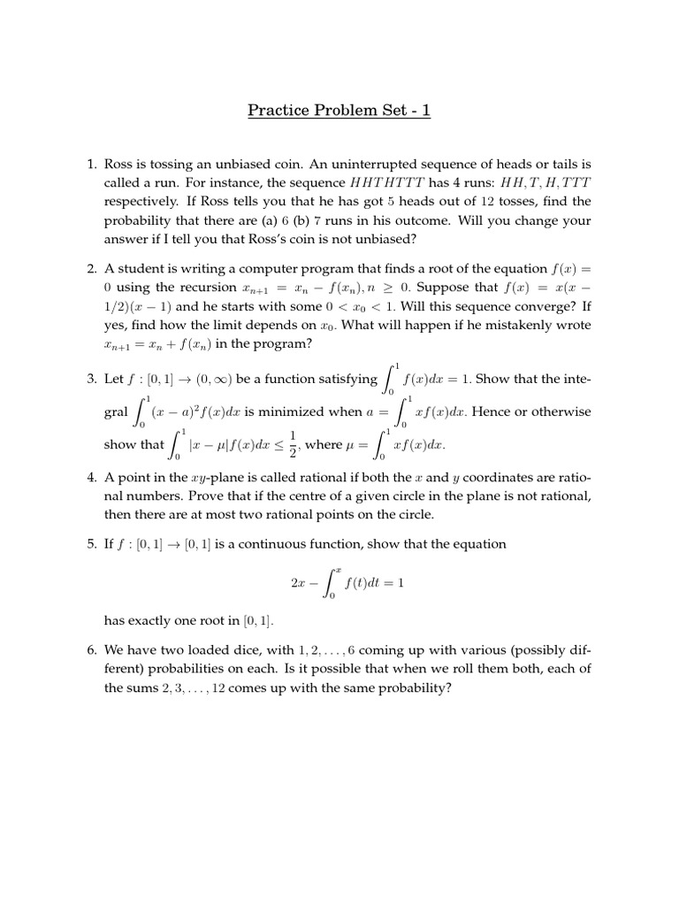 Isi Cmi Pset 1 | PDF