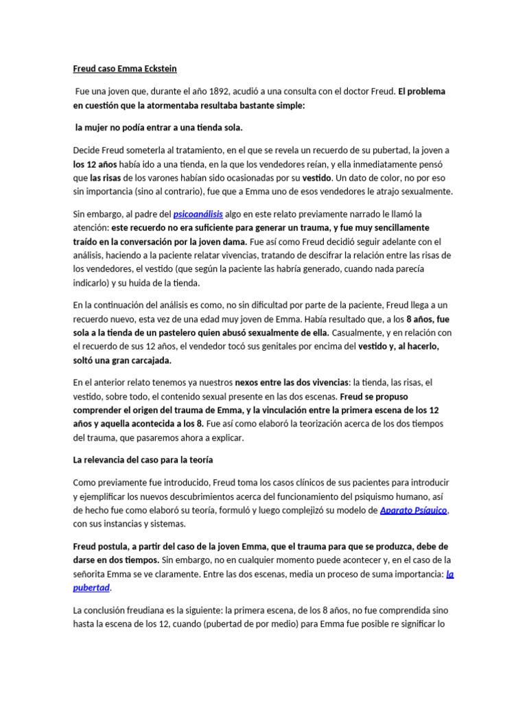 Freud Caso Emma Eckstein | PDF