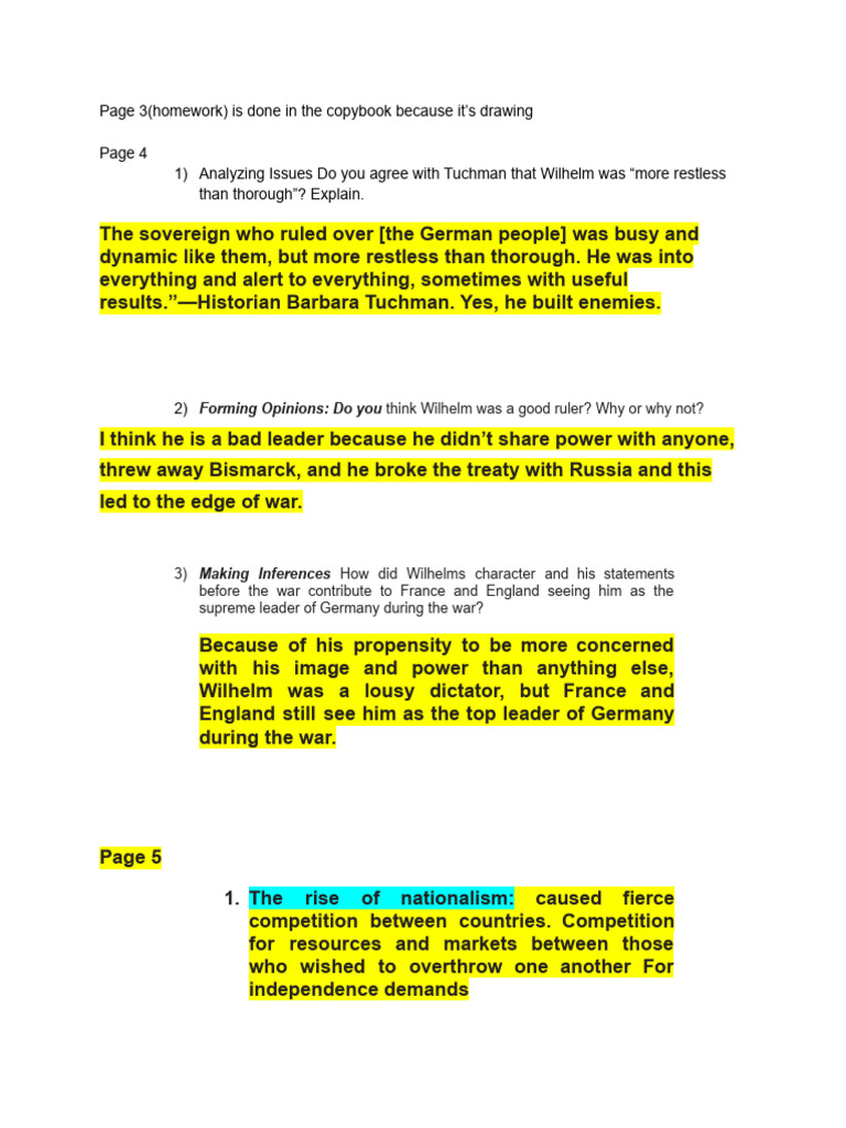 Farah Dawoud - Marching Toward War-In-depth Resources Assignment | PDF ...