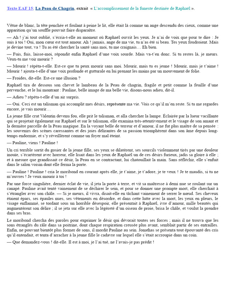 Texte Eaf15 Accomplissement Du Destin de Raphael | PDF