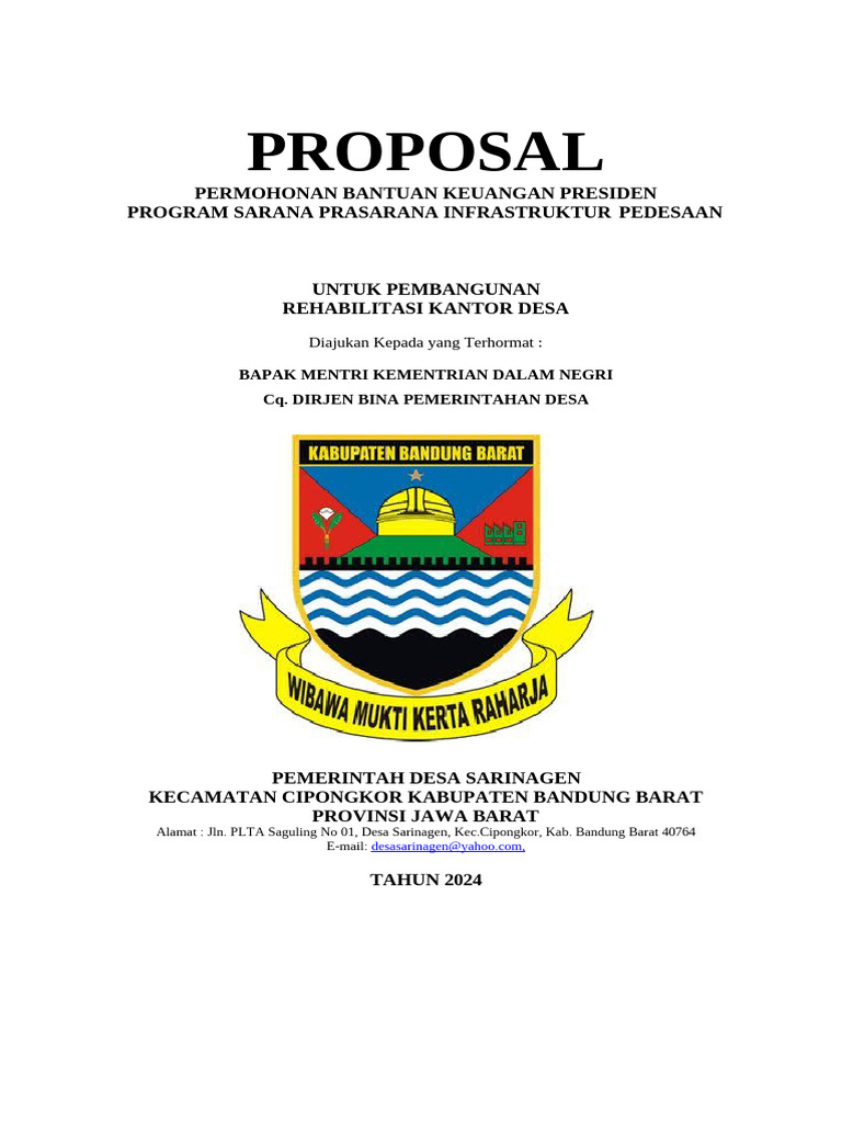 Proposal Rehab Kantor Desa | PDF