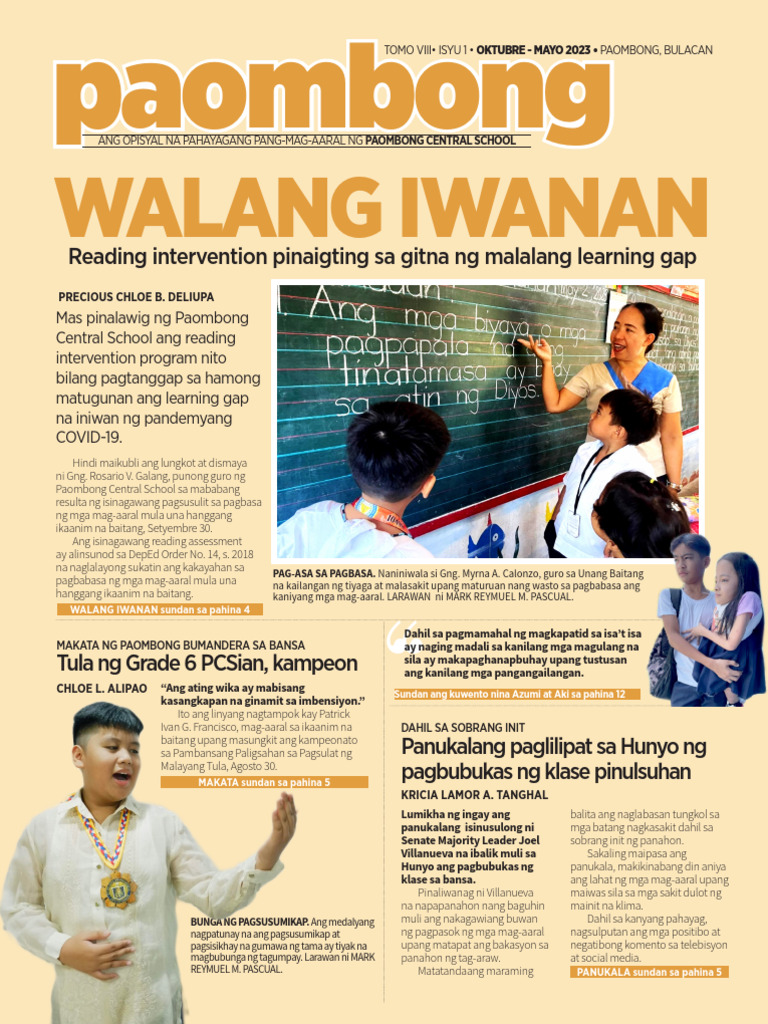 Paombong Central School Updates 2023 | PDF | Philippines