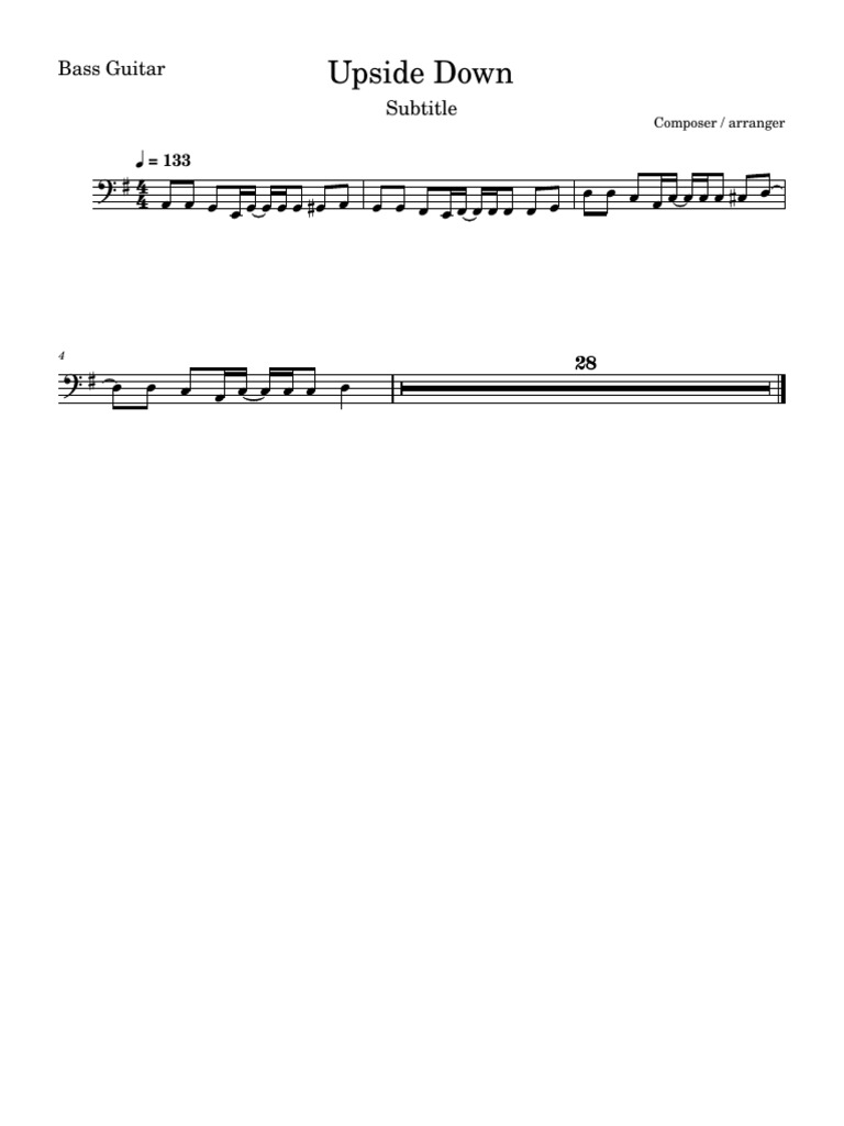 Upside Down-Bass Guitar | PDF