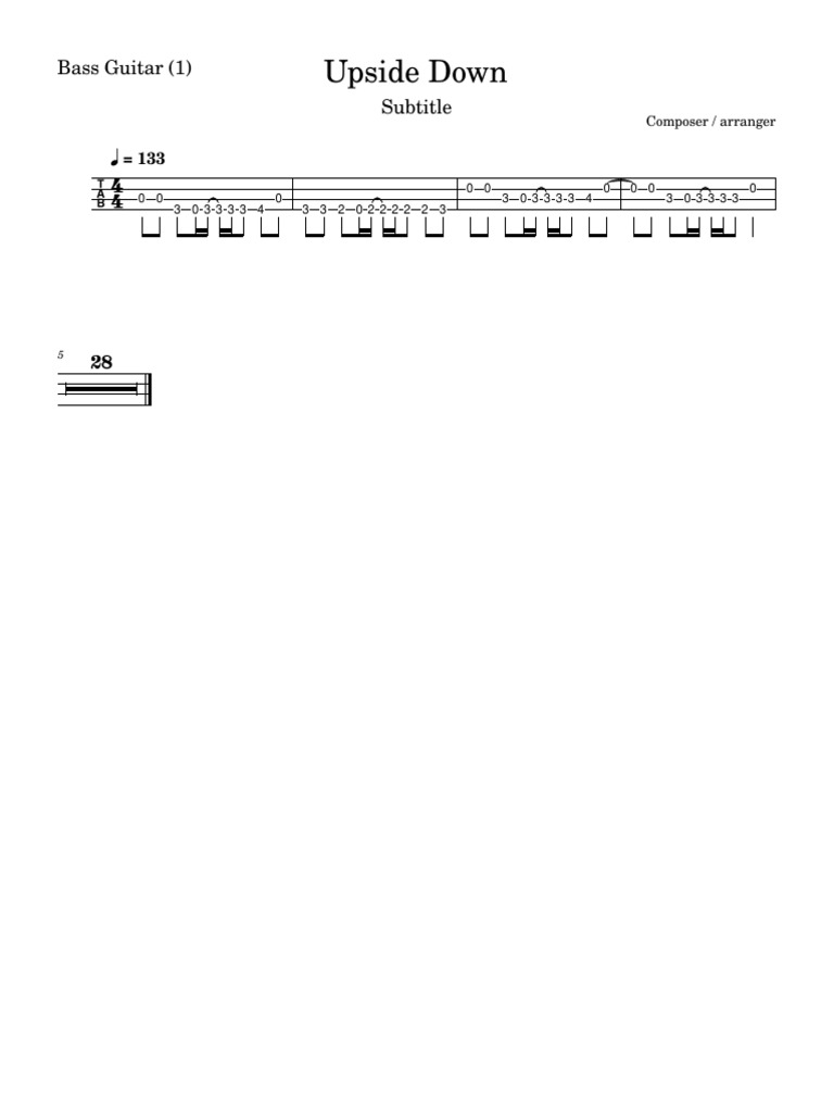 Upside Down-Bass Guitar | PDF