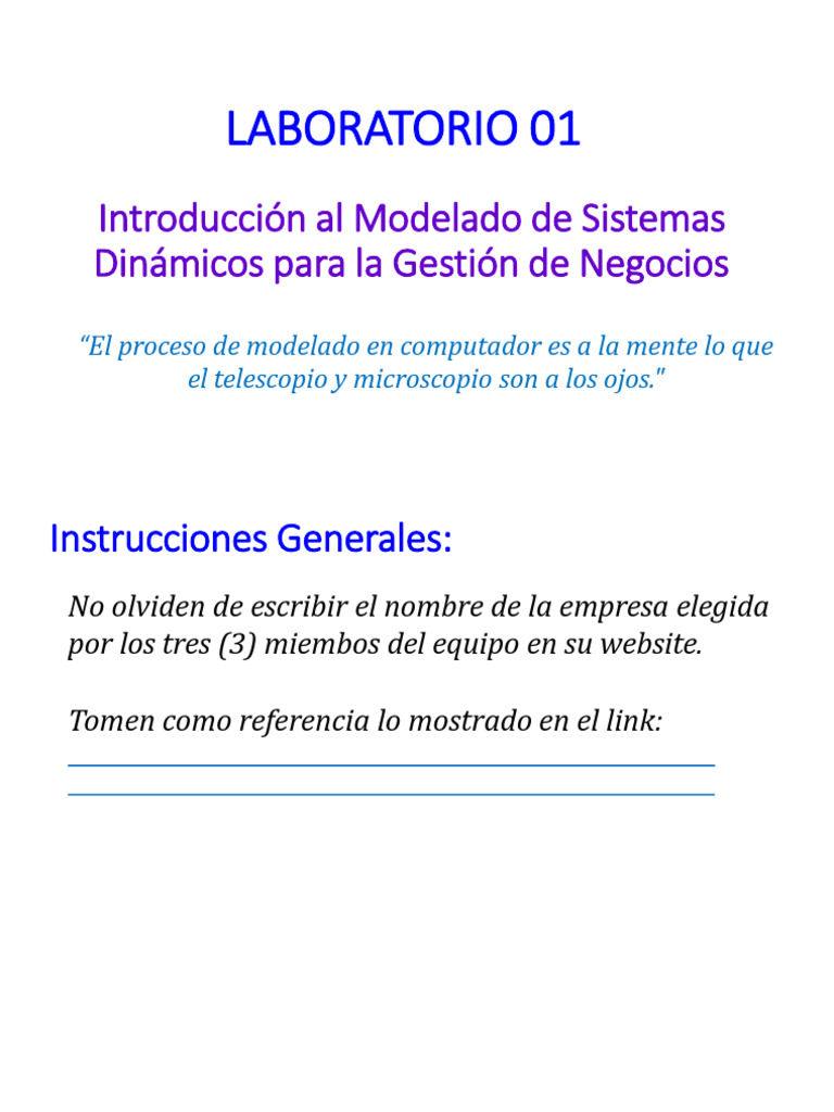 2024 II Lab 01 Introduction To Systems Dynamic Modeling For Business Management | PDF