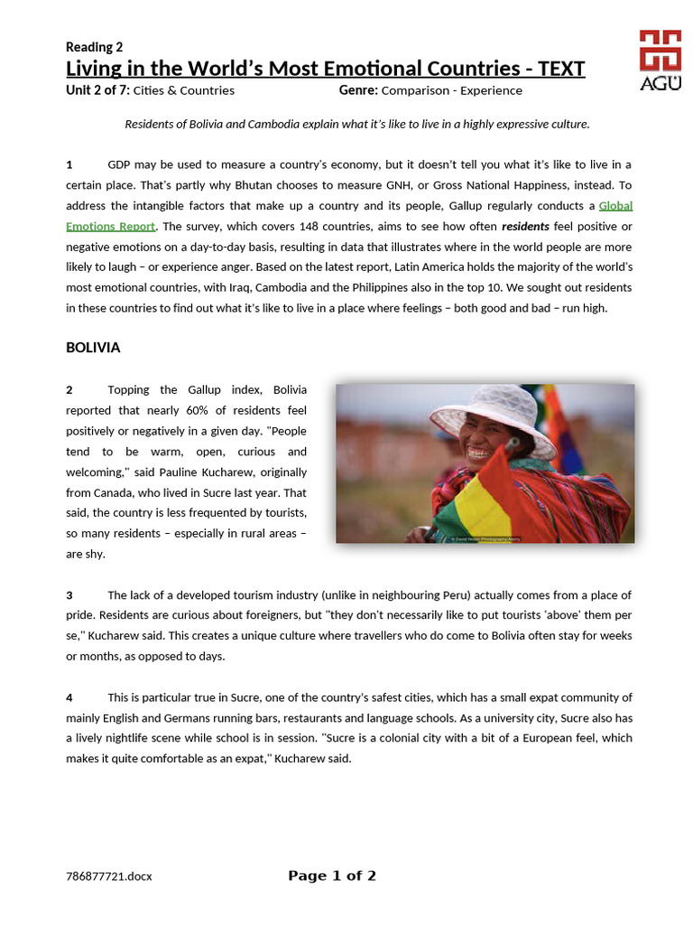 R2 208 Living in The Worlds Most Emotional Countries TEXT | PDF