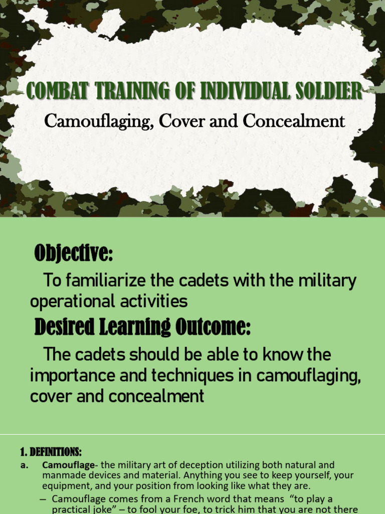 Combat Training of Individual Soldier | PDF