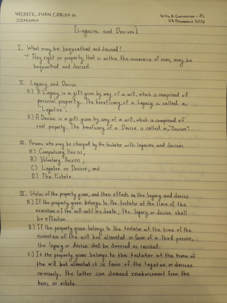 Legacies and Devises | PDF