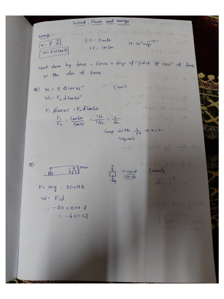 WPE Physics Hand Notes | PDF