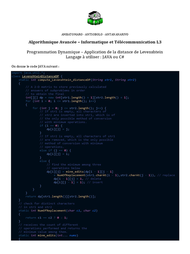 TP Algo - Info3 | PDF