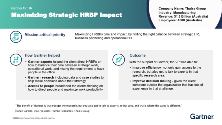 Maximizing Strategic HRBP Impact | PDF