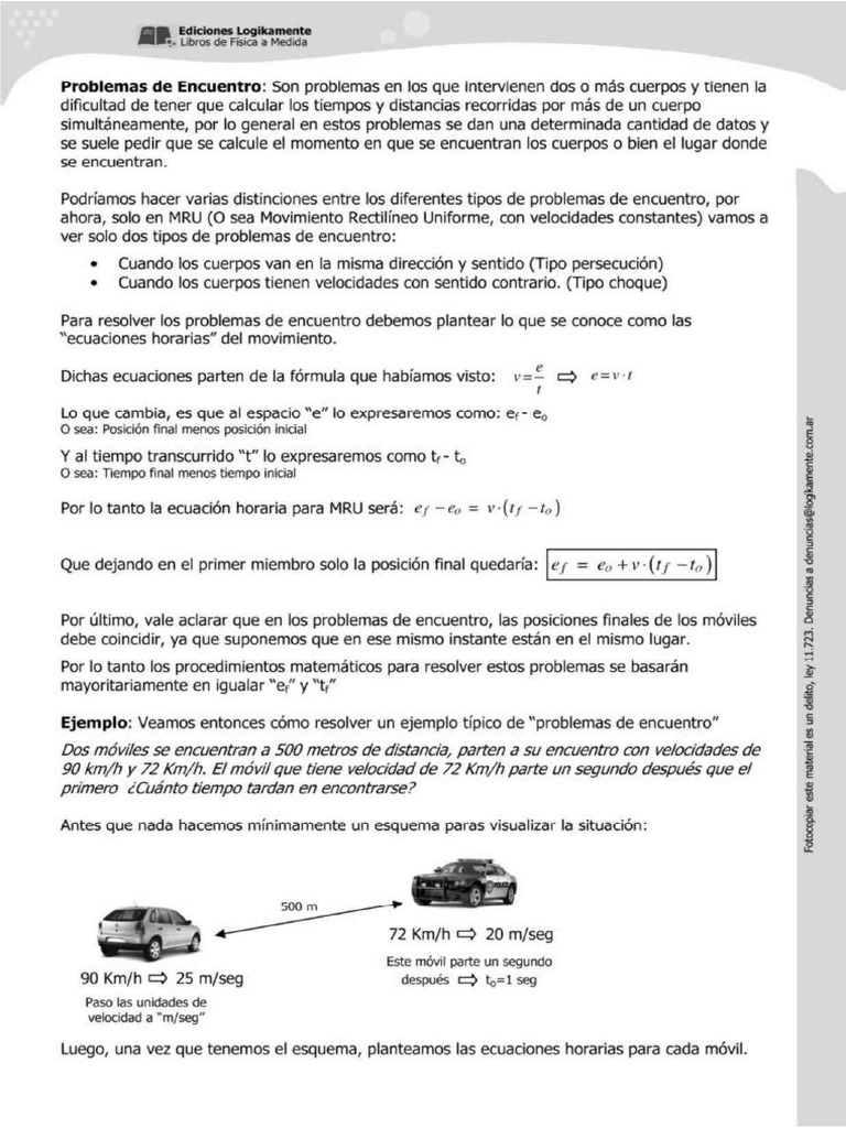Encuentro Con MRU y MRUV | PDF