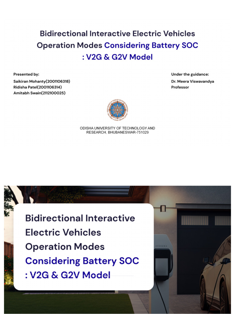 V2G & G2V PPT1 | PDF