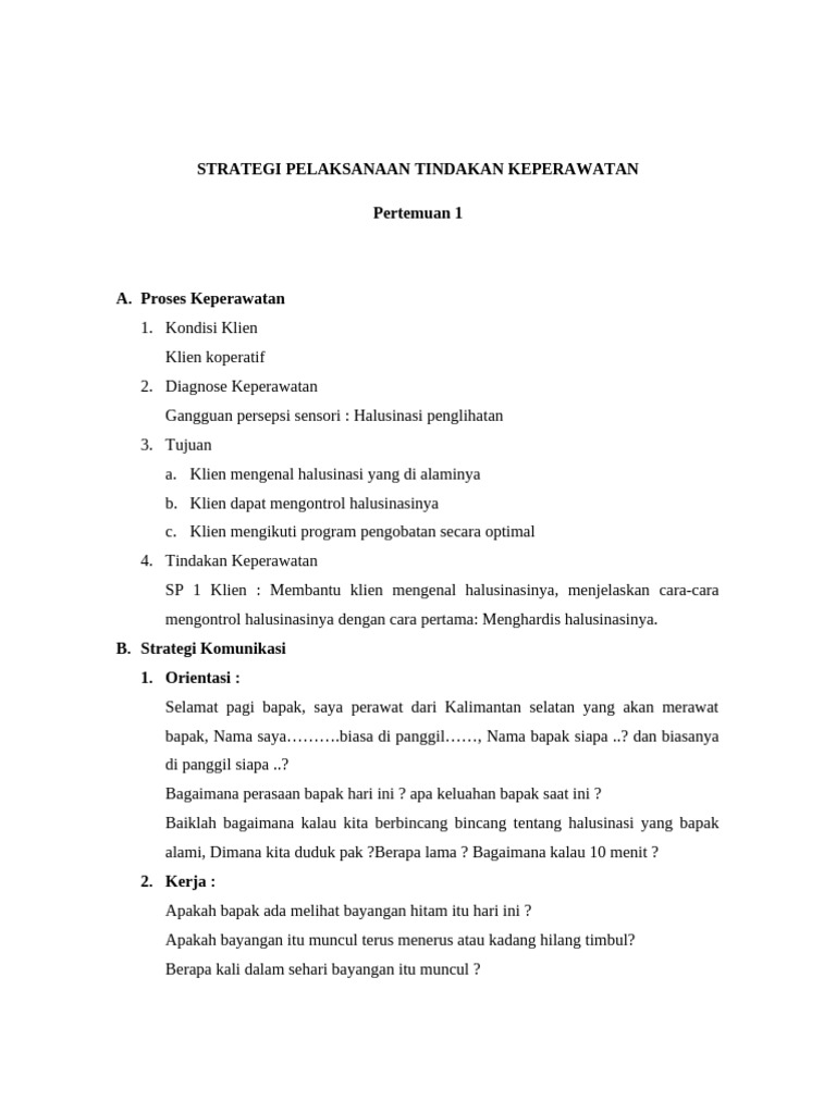 SP Halusinasi | PDF