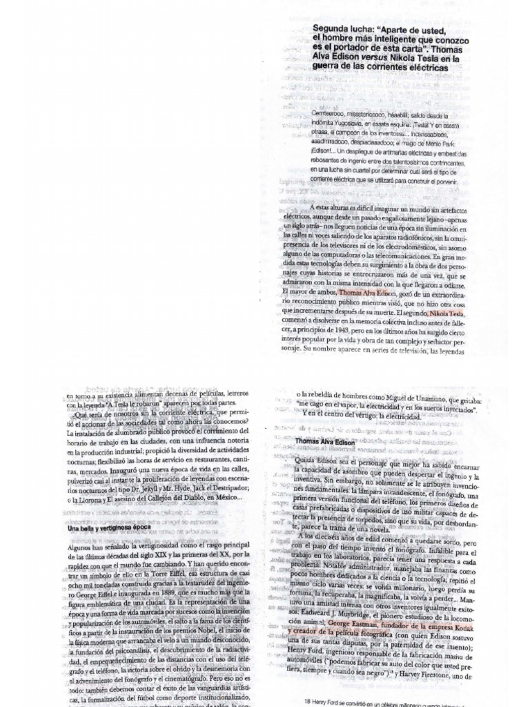 Thomas Alva Edison Vs Nikola Tesla | PDF