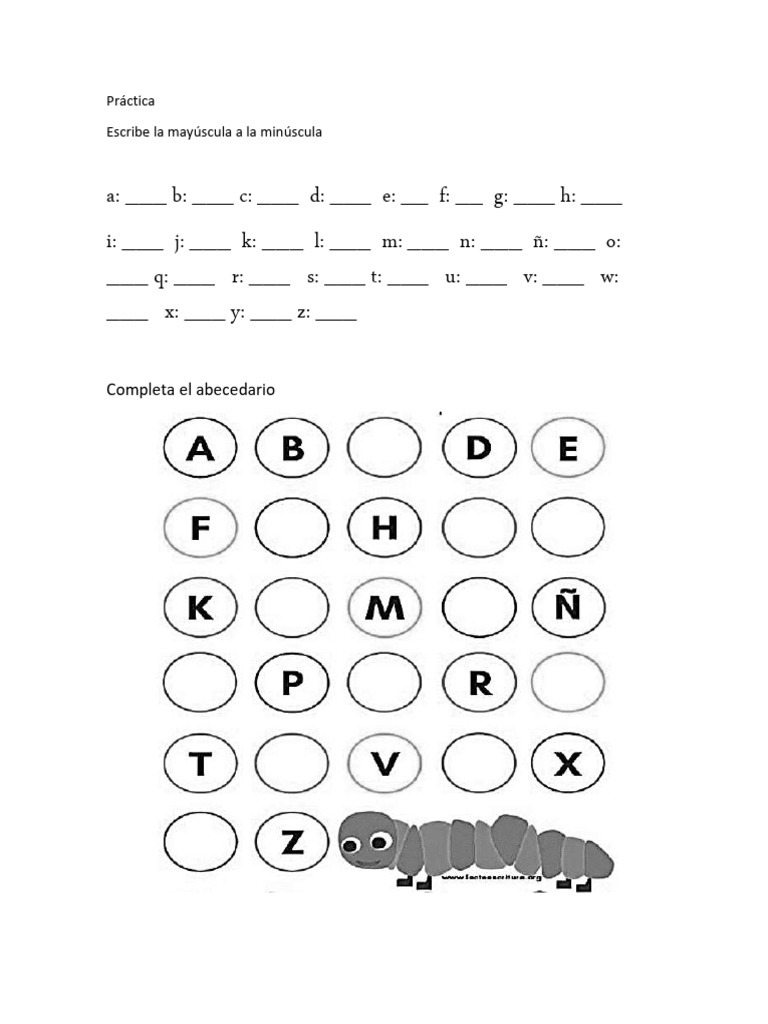 Práctica del abecedario | PDF