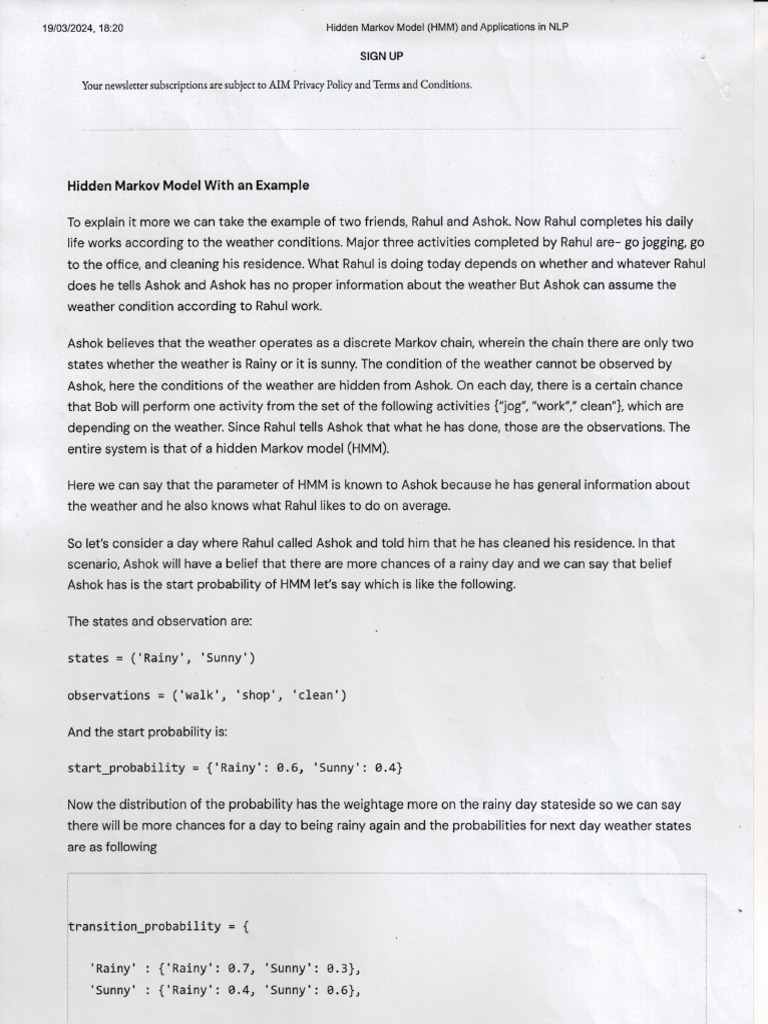 4 - HMM Example | PDF