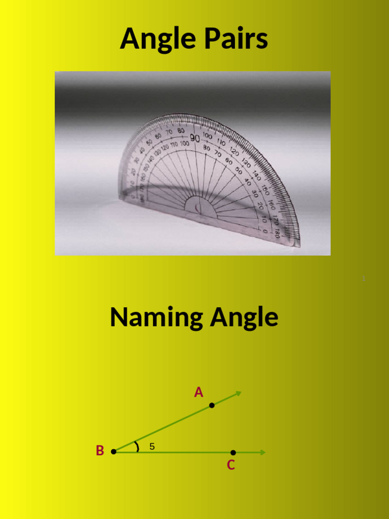 Angle Pairs | PDF
