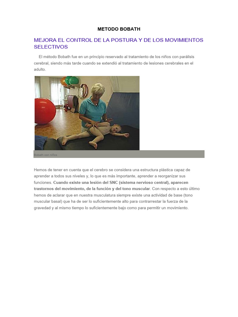 Metodo Bobath | PDF