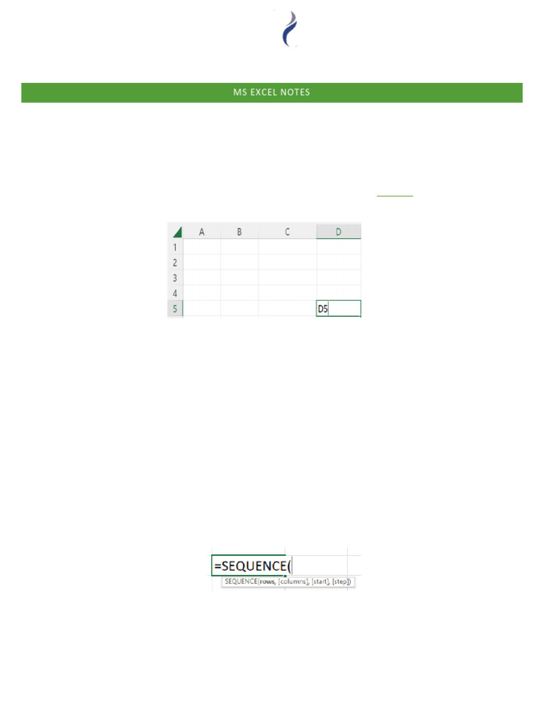 MS Excel Notes-1 | PDF