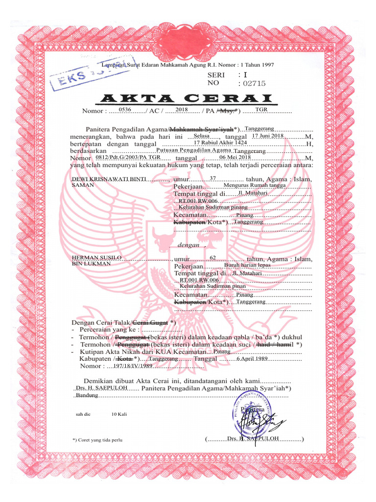 Akta Cerai | PDF
