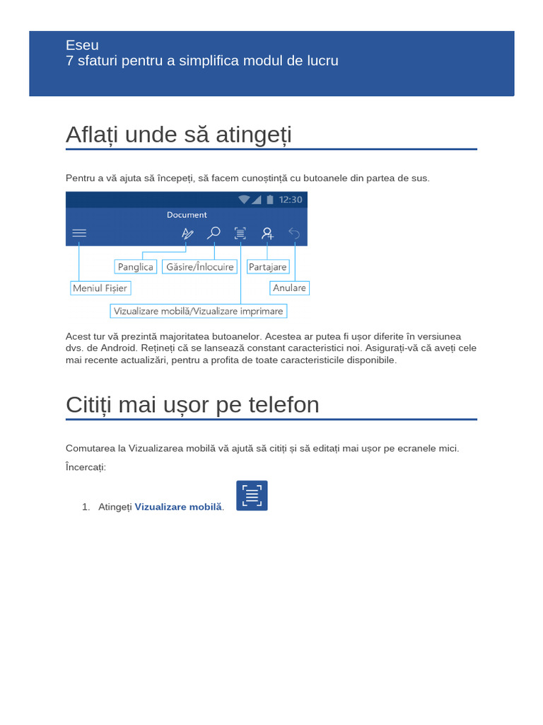Aflați Unde Să Atingeți: Eseu 7 Sfaturi Pentru A Simplifica Modul de Lucru | PDF
