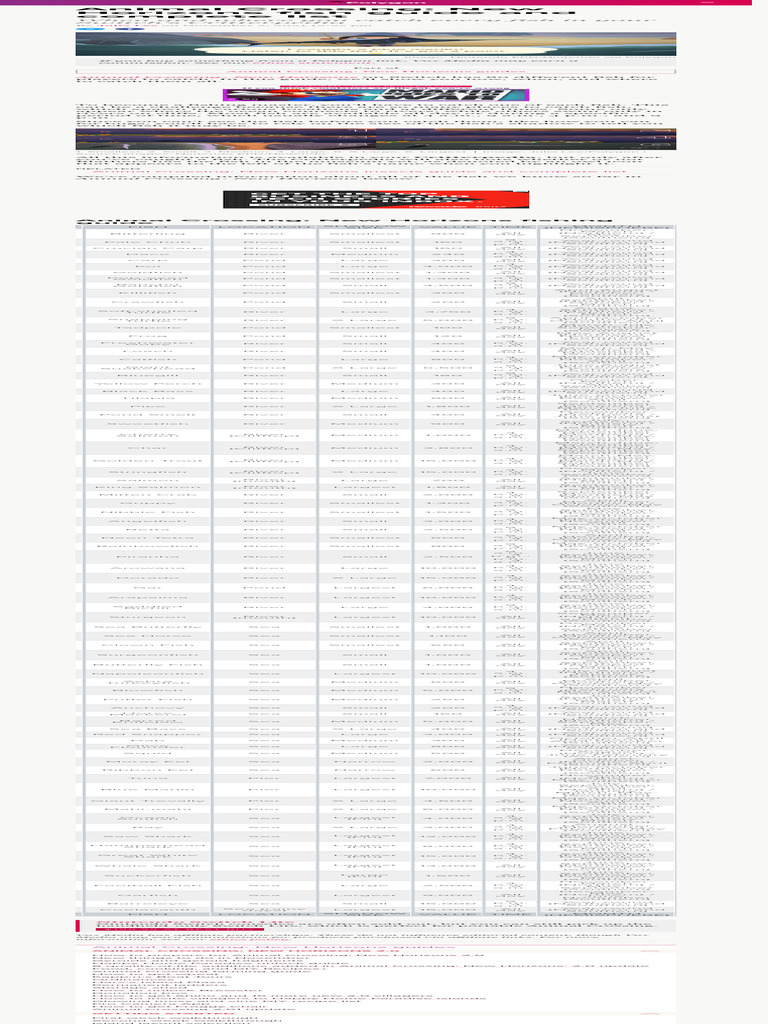 Animal Crossing Fish Guide and ACNH Fish List - P | PDF