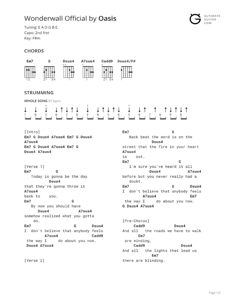 Wonderwall Official | PDF