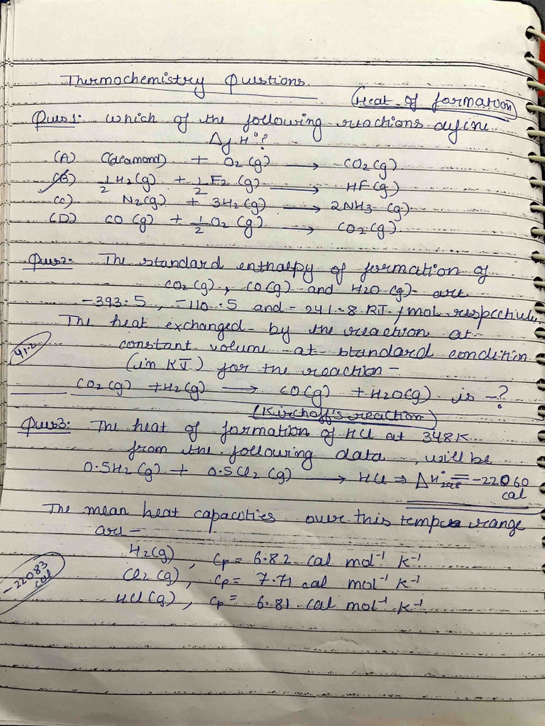 Thermochem Questions | PDF