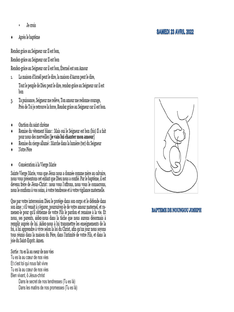 Livret BAPTEME | PDF