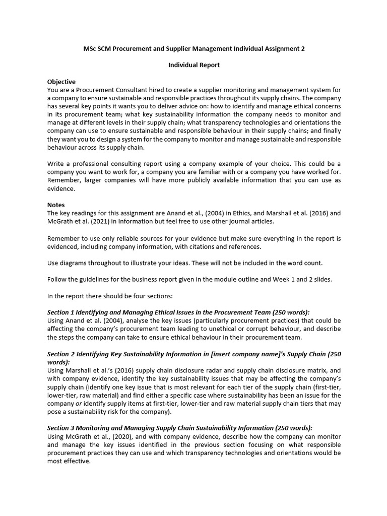 Individual Assignment 2 | PDF