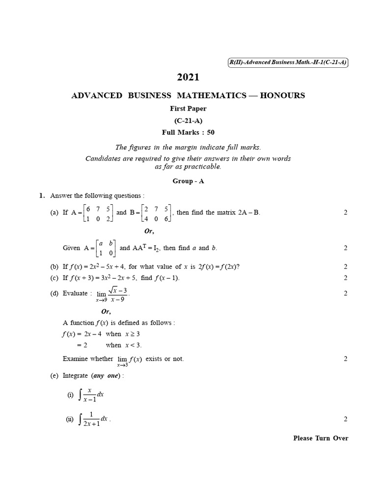 Maths Sem-5 (S.n.dey) | PDF