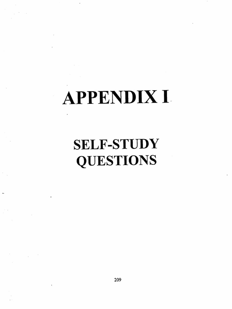 Appendix I - Self-Study Questions | PDF