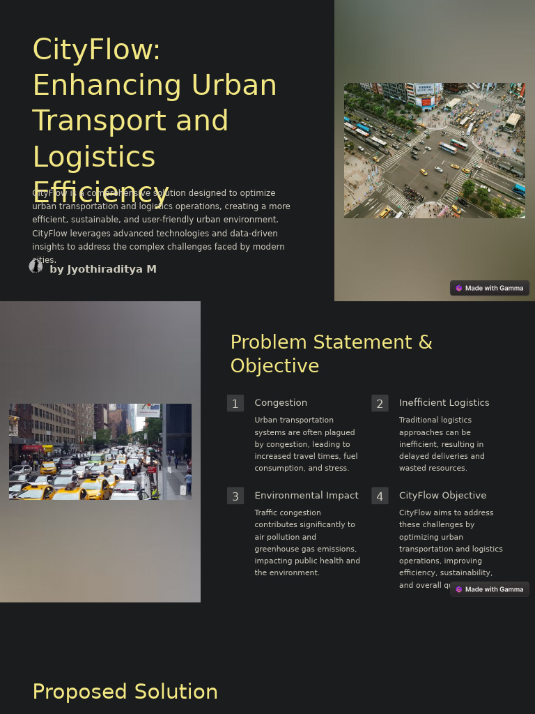 CityFlow Enhancing Urban Transport and Logistics Efficiency | PDF | Logistics | Transport